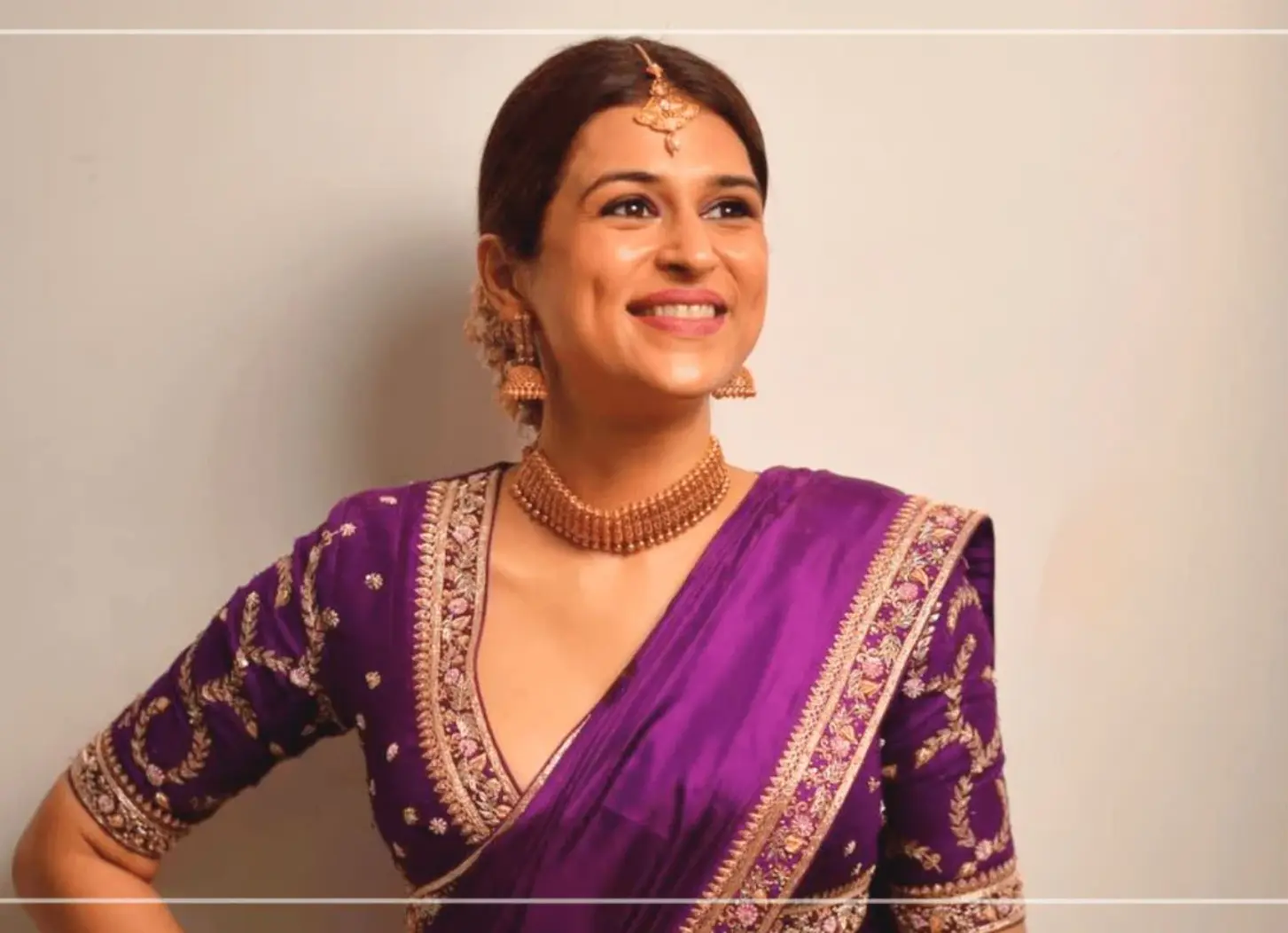 What Jewellery to wear with purple saree – 5 Exclusive Desings ...